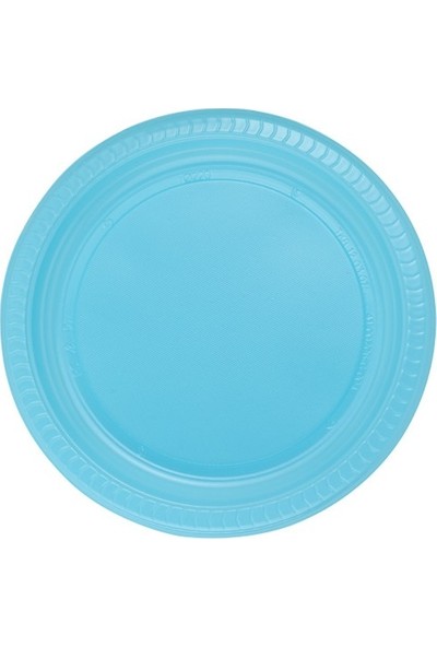 Roll Up 25'li Mavi Plastik Tabak 22 cm