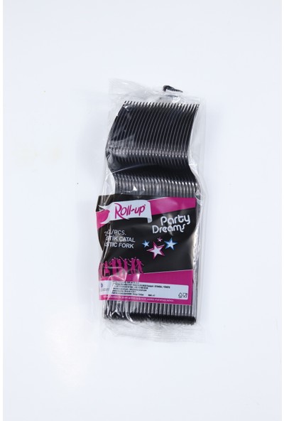 Roll Up 25'li Plastik Çatal Çeşitli Siyah Roll Up 25'li Plastik Çatal Çeşitli Siyah