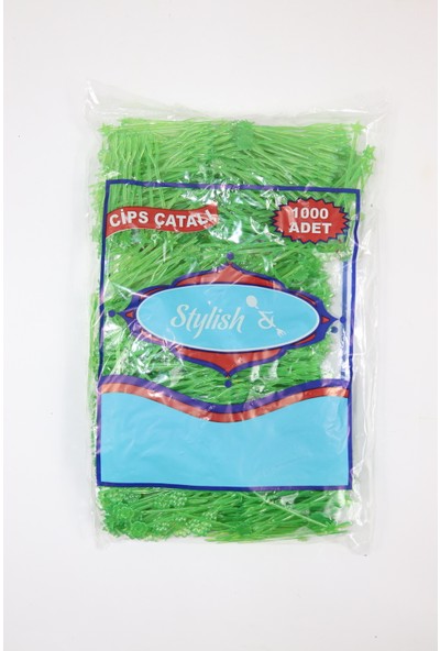 Plastik Cips Çatalı (Şeytan) 1000'li Yeşil Plastik Cips Çatalı (Şeytan) 1000'li Yeşil