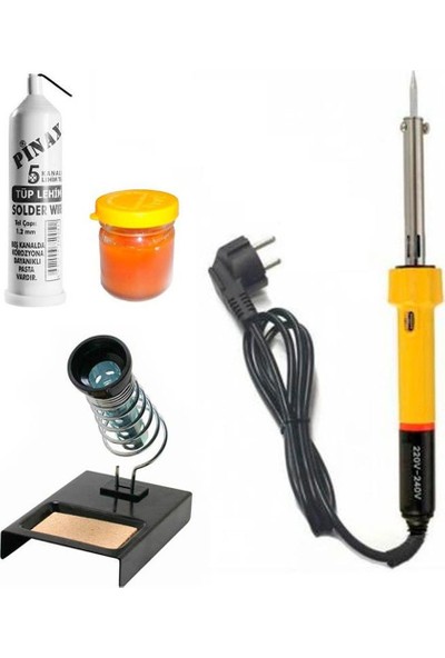 Xolo 80W Sehpalı Lehim Havya Seti Lehim Teli Pastası Sehpası Bant Özel Set