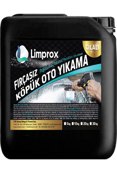 Limprox Konsantre Fırçasız Oto Yıkama Köpük Şampuanı | 20 kg Limprox Konsantre Fırçasız Oto Yıkama Köpük Şampuanı | 20 kg