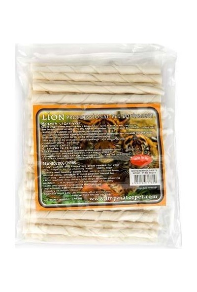 Lion Beyaz Burgu Köpek Kemirme Çubuğu 5-6 Gr X 50 Adet Lion Beyaz Burgu Köpek Kemirme Çubuğu 5-6 Gr X 50 Adet