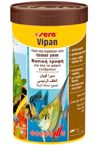 Sera Vipan Balık Pul Yem 250 Ml / 60 Gr Sera Vipan Balık Pul Yem 250 Ml / 60 Gr