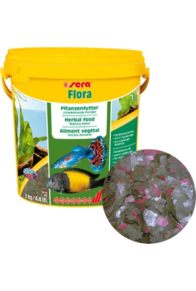 Sera Flora Bitkisel Pul Yem 2Kg / 10L Kova