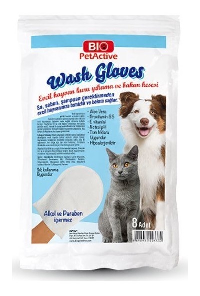 Bio Pet Active Kedi Ve Köpek Kuru Yıkama Bakım Eldiveni
