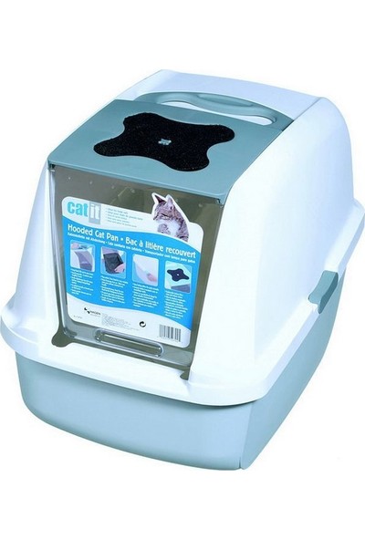 Hagen Catit 50702 Kedi Kapalı Tuvalet Kabı Gri 57X46,5X39 Cm