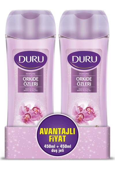 Duru Perfume Duş Jeli Orkide Özleri 450 ml & 450 ml 2li Avantaj Seti