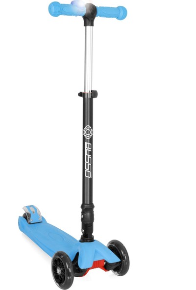 Busso S918A Katlanabilir Led Işıklı Mini Scooter - Mavi Busso S918A Katlanabilir Led Işıklı Mini Scooter - Mavi