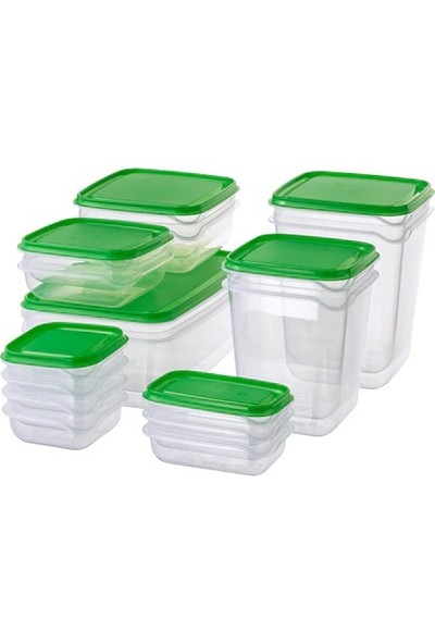 IKEA Pruta Yi̇yecek Saklama Kabi - Yeşi̇l - 17 Parça