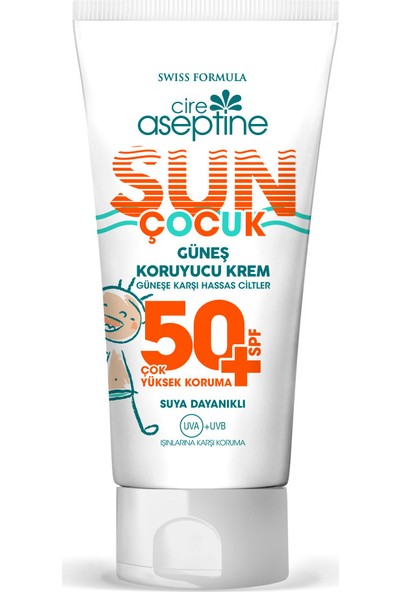 Cire Aseptine Güneş Koruyucu Krem Çocuk 50F 150 ml