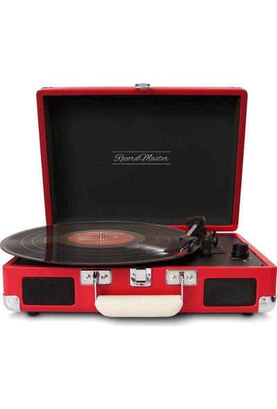 Record Master T310Ch Şarj Özellikli Pikap - Kırmızı - 33, 45, 78 Devir Record Master T310Ch Şarj Özellikli Pikap - Kırmızı - 33, 45, 78 Devir