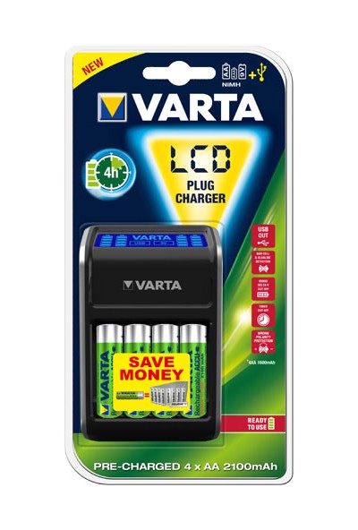Varta Lcd Plug Charger 4Xaa 2100 Mah Varta Lcd Plug Charger 4Xaa 2100 Mah