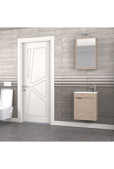 Biani Fix Loft 50 cm Banyo Dolabı Renk Aybe Bej