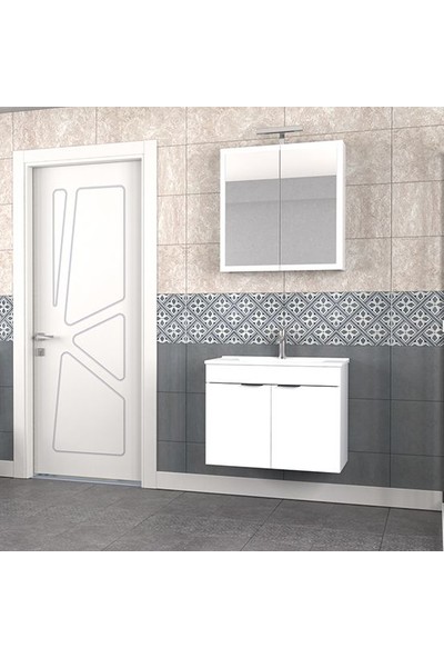 Biani Fix Loft 75 cm Banyo Dolabı Renk Mat Beyaz