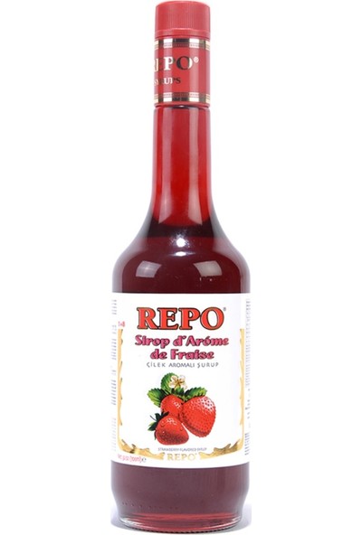 Repo Çilek Aromalı Kokteyl Şurubu 70 cl Repo Çilek Aromalı Kokteyl Şurubu 70 cl