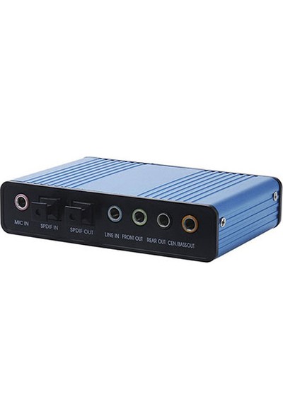 Platoon USB 6 Kanal 5.1 S/pdif Optik Metal Harici Ses Kartı Platoon USB 6 Kanal 5.1 S/pdif Optik Metal Harici Ses Kartı