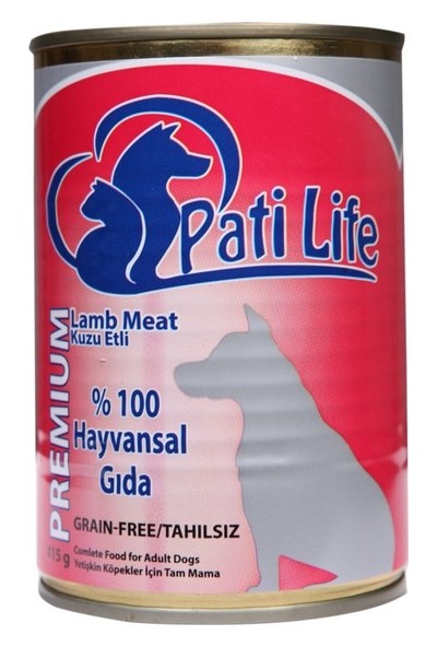 Pati Life Tahılsız Kuzu Etli Köpek Konservesi 415 Gr 24'lü