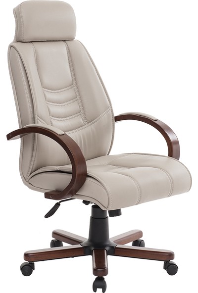 Uzay Ofis Troya Ahşap Müdür Koltuğu - Krem - Ahşap Uzay Ofis Troya Ahşap Müdür Koltuğu - Krem - Ahşap
