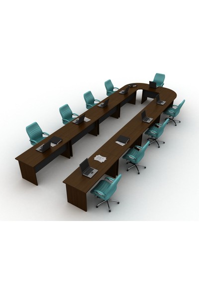 Uzay Ofis Dawin Toplantı Masası - Koyu Çam