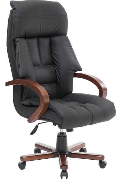 Uzay Ofis Comfort Ahşap Müdür Koltuğu - Siyah - Ahşap Uzay Ofis Comfort Ahşap Müdür Koltuğu - Siyah - Ahşap