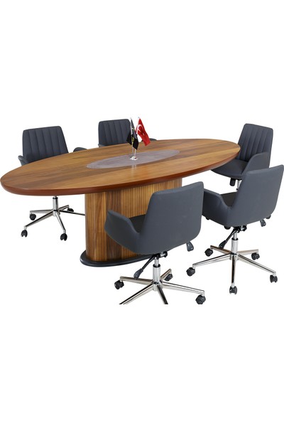 Uzay Ofis Story Toplantı Masası - Ahşap Cilalı Uzay Ofis Story Toplantı Masası - Ahşap Cilalı