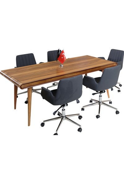 Uzay Ofis Eleny Toplantı Masası - Ahşap Cilalı Uzay Ofis Eleny Toplantı Masası - Ahşap Cilalı