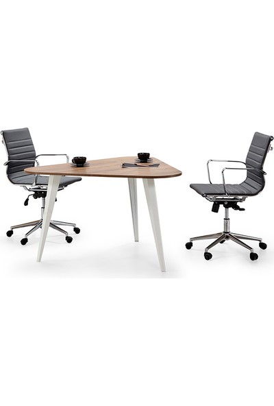 Uzay Ofis Steps Toplantı Masası-Maribo Ceviz-Beyaz