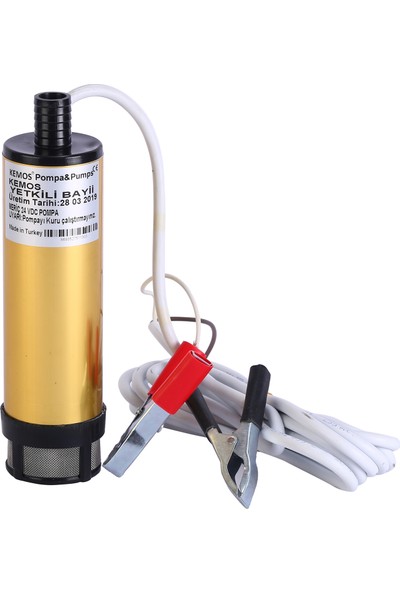 Kemos Meriç Alüminyum Gövde 24V Dalgıç Mazot Pompası