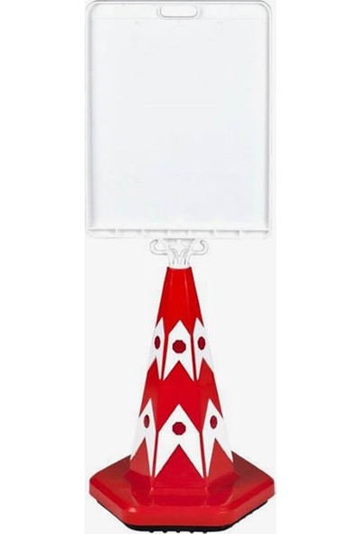 hsemarket Kedi Gözlü Reklam Konisi(Ağırlıklı-Tabelalı)