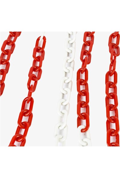 hsemarket Plastik Trafik Zinciri (KIRMIZI BEYAZ) EKONOMİK(1 METRE) 6MM hsemarket Plastik Trafik Zinciri (KIRMIZI BEYAZ) EKONOMİK(1 METRE) 6MM