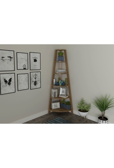 Sanal Mobilya Pluton Kose Kitaplık