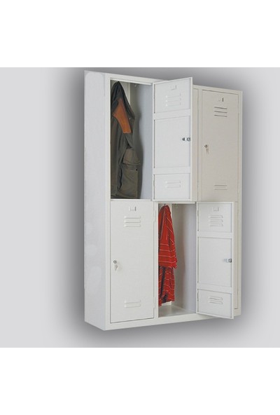 Gökerler Eği̇mli̇ Rampalı 6'lı Soyunma Dolabi