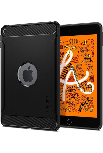 Spigen Apple iPad Mini 5 Kılıf Rugged Armor Black - 051CS21447 Spigen Apple iPad Mini 5 Kılıf Rugged Armor Black - 051CS21447