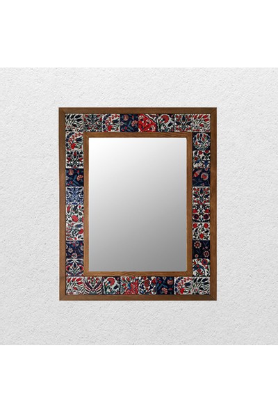 Atölye Hezarfen Seramik Karolu Ahşap Ayna