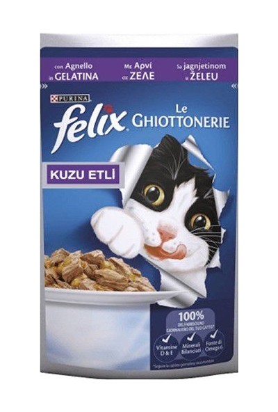Felix Kuzu Etli Yaş Kedi Maması 100 gr x 20 Adet Felix Kuzu Etli Yaş Kedi Maması 100 gr x 20 Adet