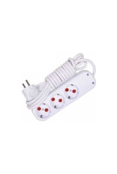Önder 3'lü 2 Metre Ara KablosuTopraklı Uzatma Grup Priz