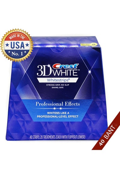 Crest 3D White Professional Luxe Diş Bantları (1 Kutu - 40 Bant) Crest 3D White Professional Luxe Diş Bantları (1 Kutu - 40 Bant)