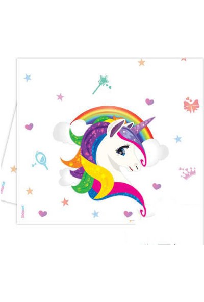 Partici Unicorn Masa Örtüsü 120 x 180 cm Partici Unicorn Masa Örtüsü 120 x 180 cm