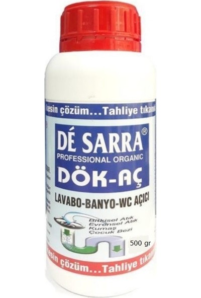 De Sarra Profesyonel Banyo Lavabo Tuvalet Gider Açıcı Sıvı 500 g