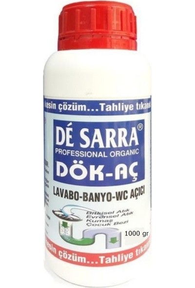 De Sarra Profesyonel Banyo Lavabo Tuvalet Gider Açıcı Sıvı 1 kg