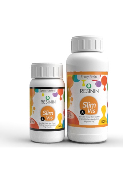 Resinin Slim Vis 750 Gr A+B Yoğun Kıvamlı Şeffaf Epoksi Reçine (500 Gr Reçine + 250 Gr Sertleştirici)faf Epoksi Reçine Resinin Slim Vis 750 Gr A+B Yoğun Kıvamlı Şeffaf Epoksi Reçine (500 Gr Reçine + 250 Gr Sertleştirici)faf Epoksi Reçine