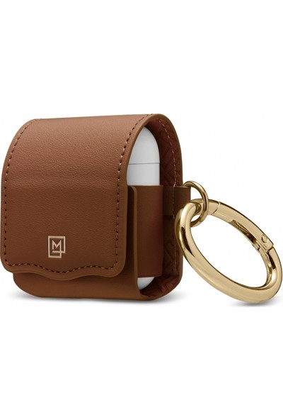 Spigen Apple AirPods 2/1 Nesil Uyumlu Kılıf La Manon Leather (Deri) Brown - 074CS26378 Spigen Apple AirPods 2/1 Nesil Uyumlu Kılıf La Manon Leather (Deri) Brown - 074CS26378