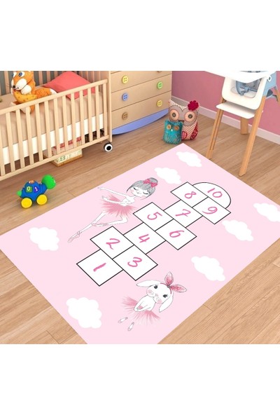 Karnaval Balerinli Seksek Çocuk Odası Halısı