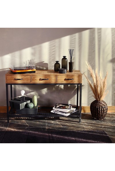 Ahşap Sokağı Cortina Metal Ayaklı Ahşap Dresuar Ahşap Sokağı Cortina Metal Ayaklı Ahşap Dresuar