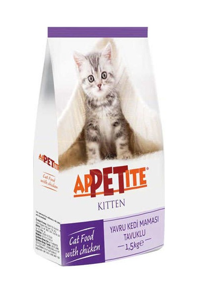 Appetite Tavuklu Kuru Yavru Kedi Maması 1,5 kg Appetite Tavuklu Kuru Yavru Kedi Maması 1,5 kg
