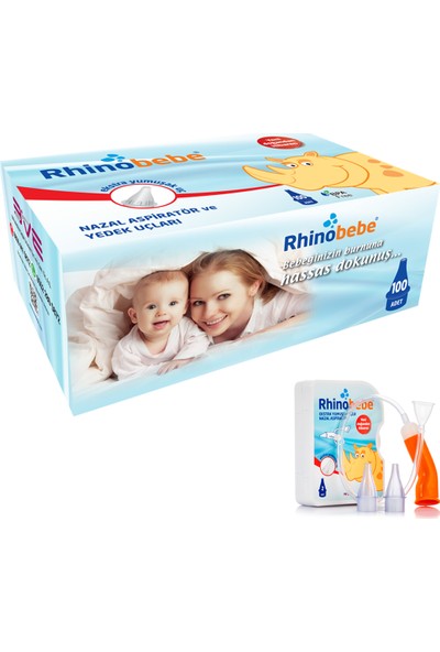 Rhinobebe Nazal Burun Aspiratörü Yedek Uç Mega 100’LÜ Kutu