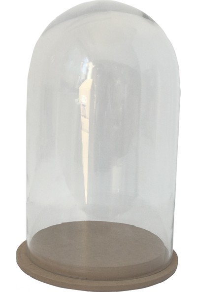 Küçük İzler Ahşap stand'lı dekoratif cam fanus ( 15x20 cm ) Küçük İzler Ahşap stand'lı dekoratif cam fanus ( 15x20 cm )