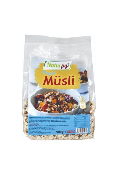 Naturpy Meyveli Müsli Fruity Muesli 500 gr Naturpy Meyveli Müsli Fruity Muesli 500 gr