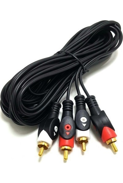 Electroon 2rca 2rca Kablo 5metre Gold Altın Uçlu Electroon 2rca 2rca Kablo 5metre Gold Altın Uçlu