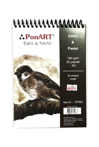 Ponart Pastel Eskiz Blok Spirelli Blok 25 Yaprak Spiralli 160G. Ponart Pastel Eskiz Blok Spirelli Blok 25 Yaprak Spiralli 160G.